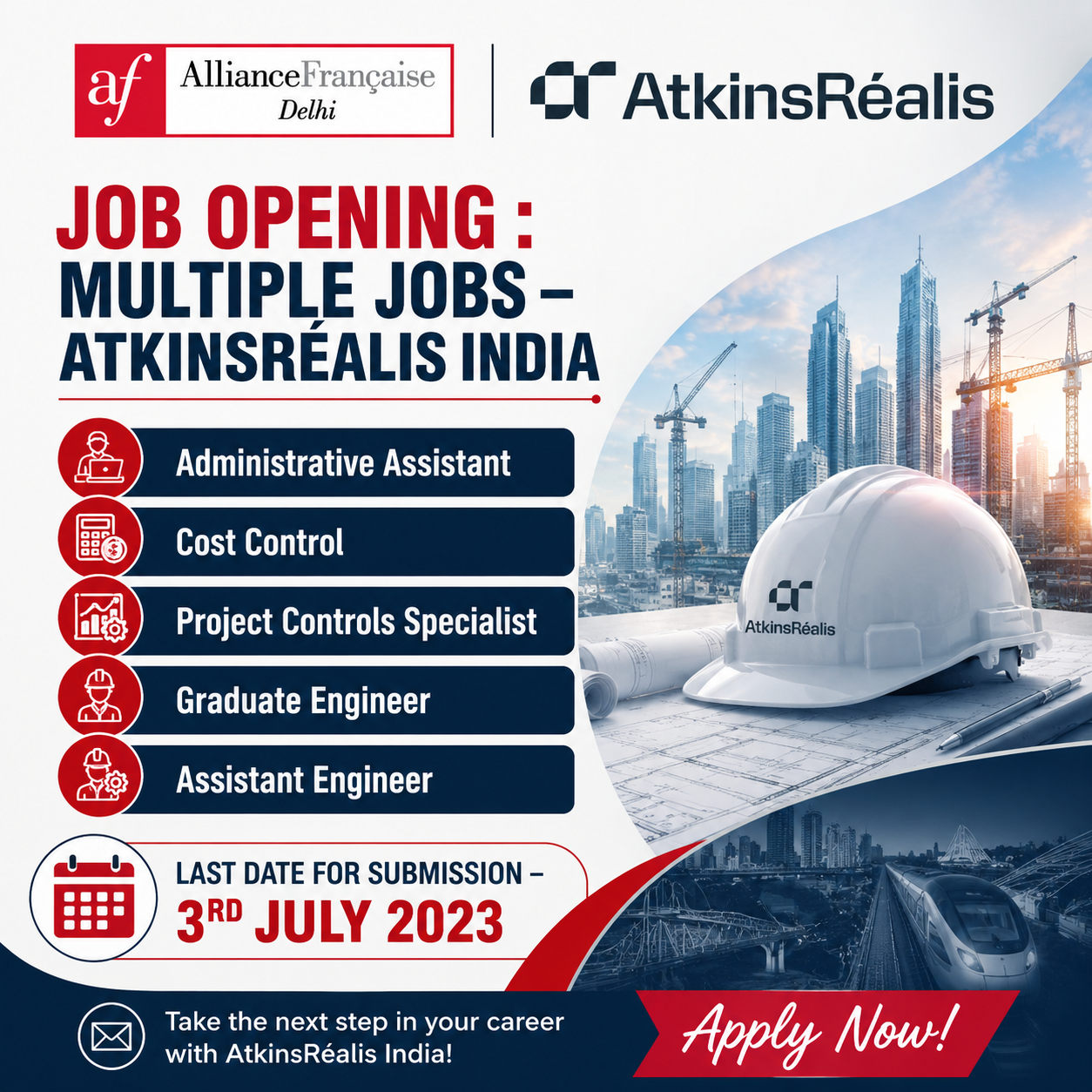 Job Opening : Multiple Jobs - AtkinsRéalis India - Alliance Française ...
